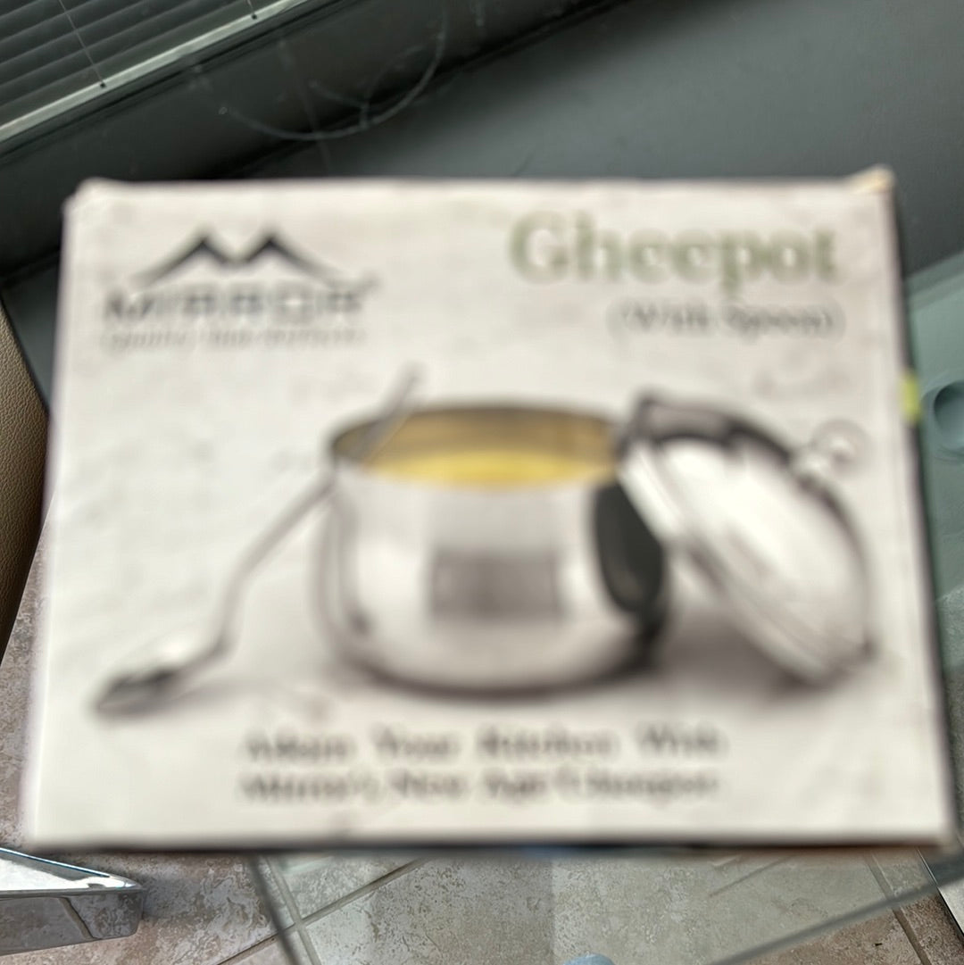 Ghee pot with spoon – Akshayatritiya Foods LLC